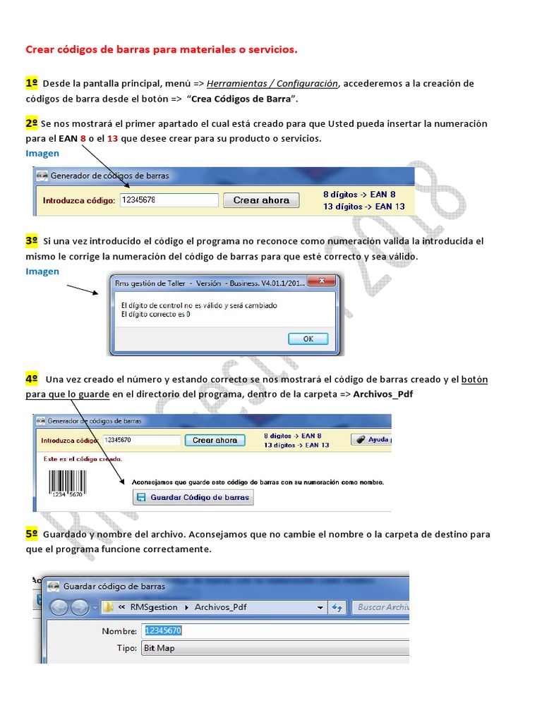 Crear Codigos de Barras | PDF | Código de barras | Programa de computadora