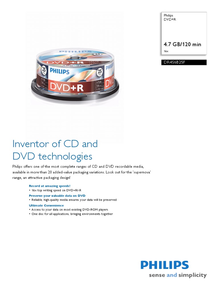 Inventor of CD and DVD Technologies: 4.7 GB/120 Min | PDF | Dvd ...