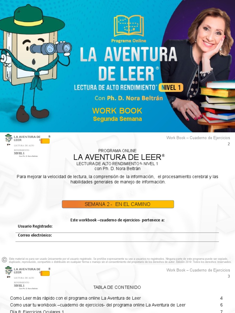 Día 8 WORK+BOOK+LA+AVENTURA+DE+LEER+Semana+2+-+En+el+Camino | PDF ...