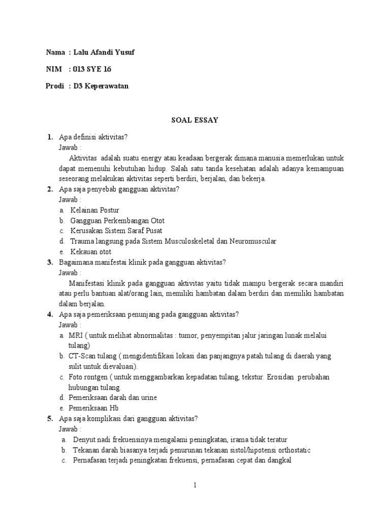 Soal Essai Fandy | PDF