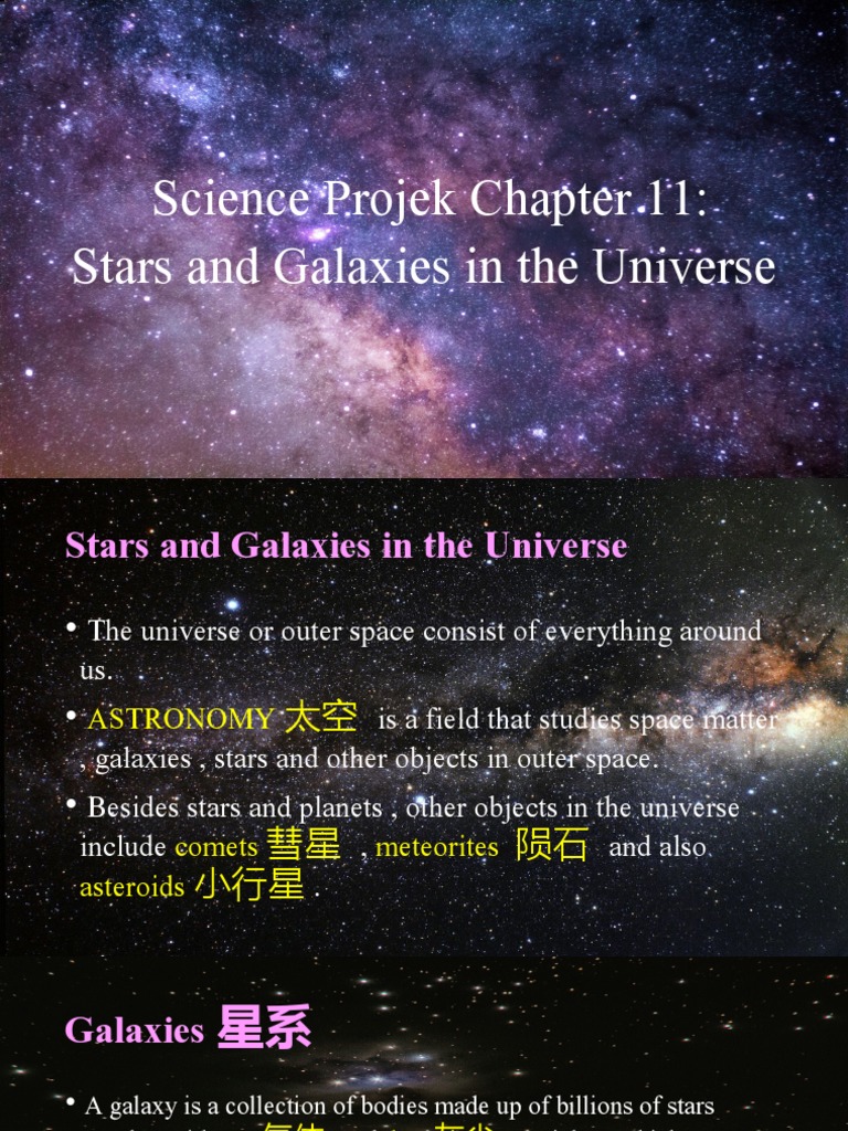 Science Projek Chapter 11: Stars and Galaxies in The Universe | PDF ...