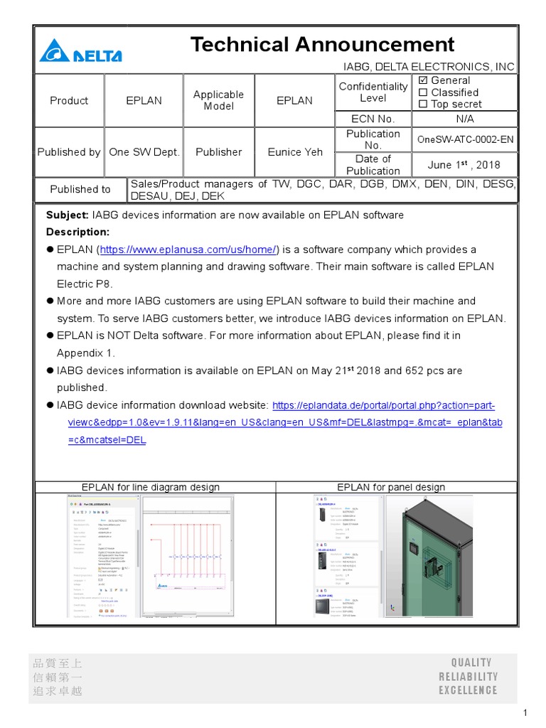 Delta Eplan EN 20180601 PDF | PDF | Computing | Business