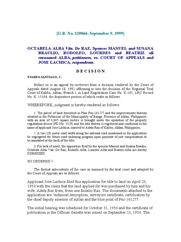 Alba Vs Alba Full Text | PDF | Statute Of Limitations | Judgment (Law)