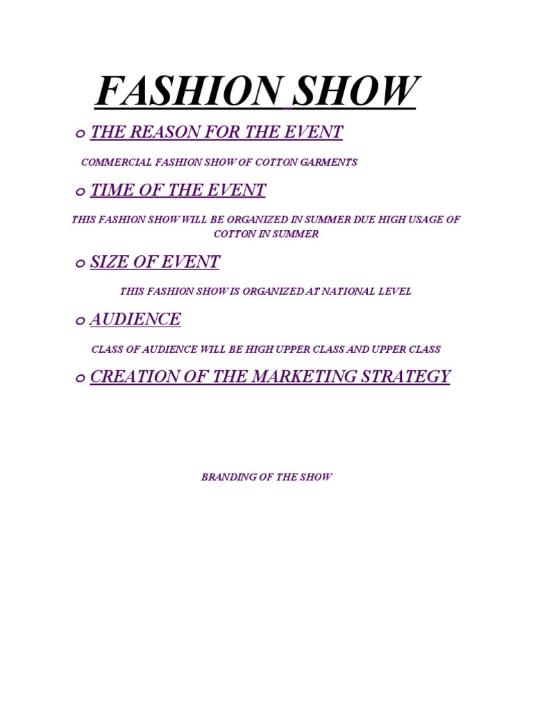 National Cotton Fashion Show | PDF