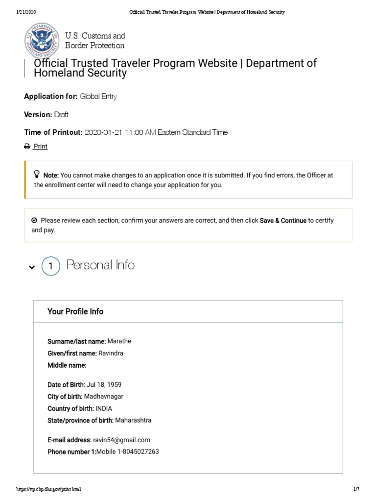 Official Trusted Traveler Program Website - Department of Homeland ...