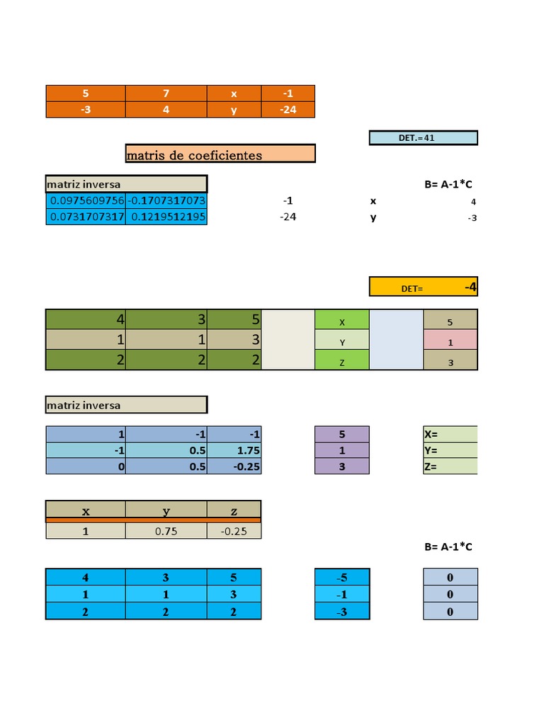 Calculo de Matrices | PDF