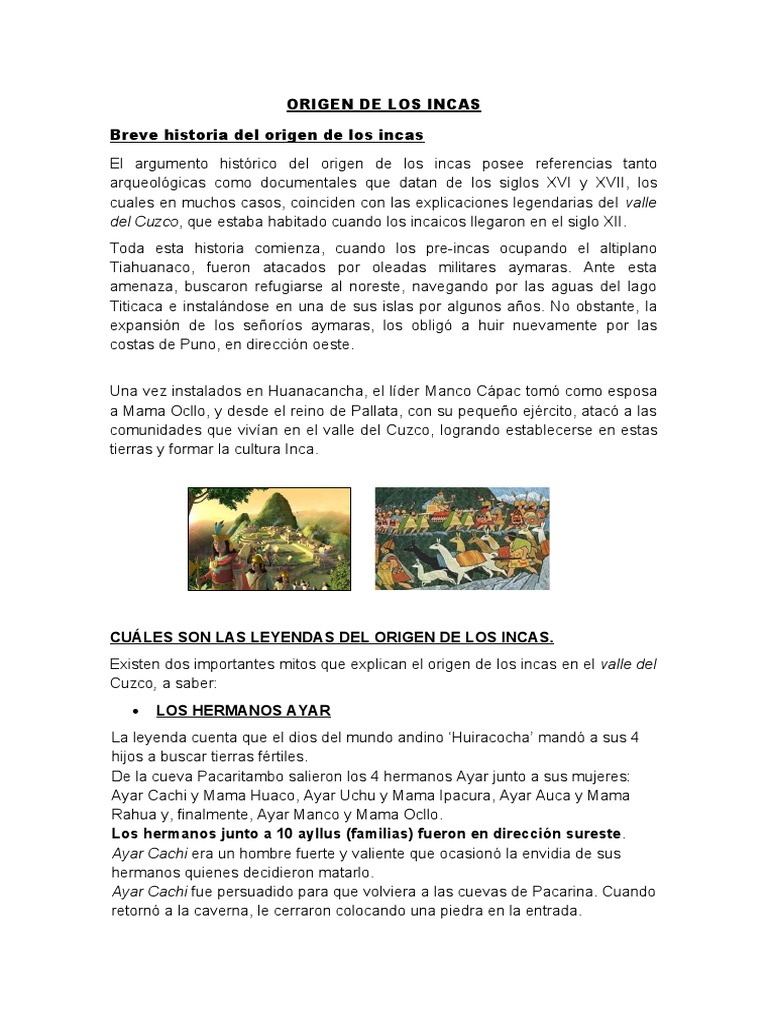 Los Incas Historia