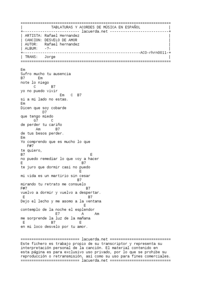 Desvelo de Amor | PDF