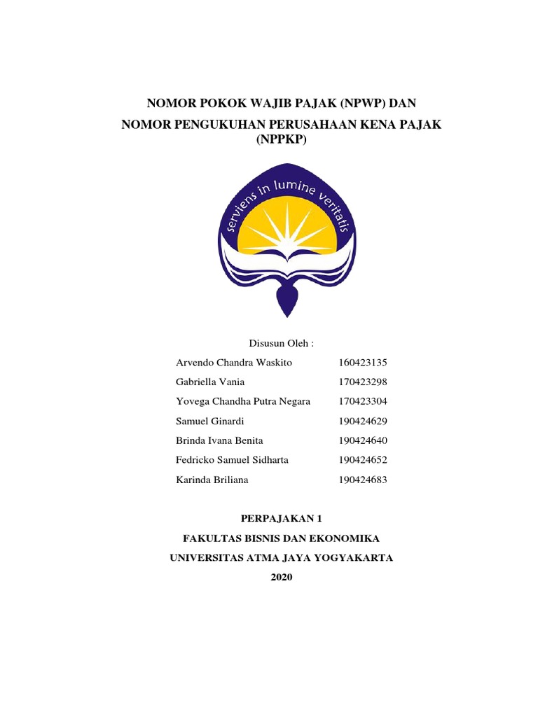 Makalah NPWP Dan NPPKP | PDF