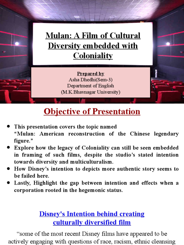 Mulan: Coloniality in Cultural Adaptation | PDF | Multiculturalism ...