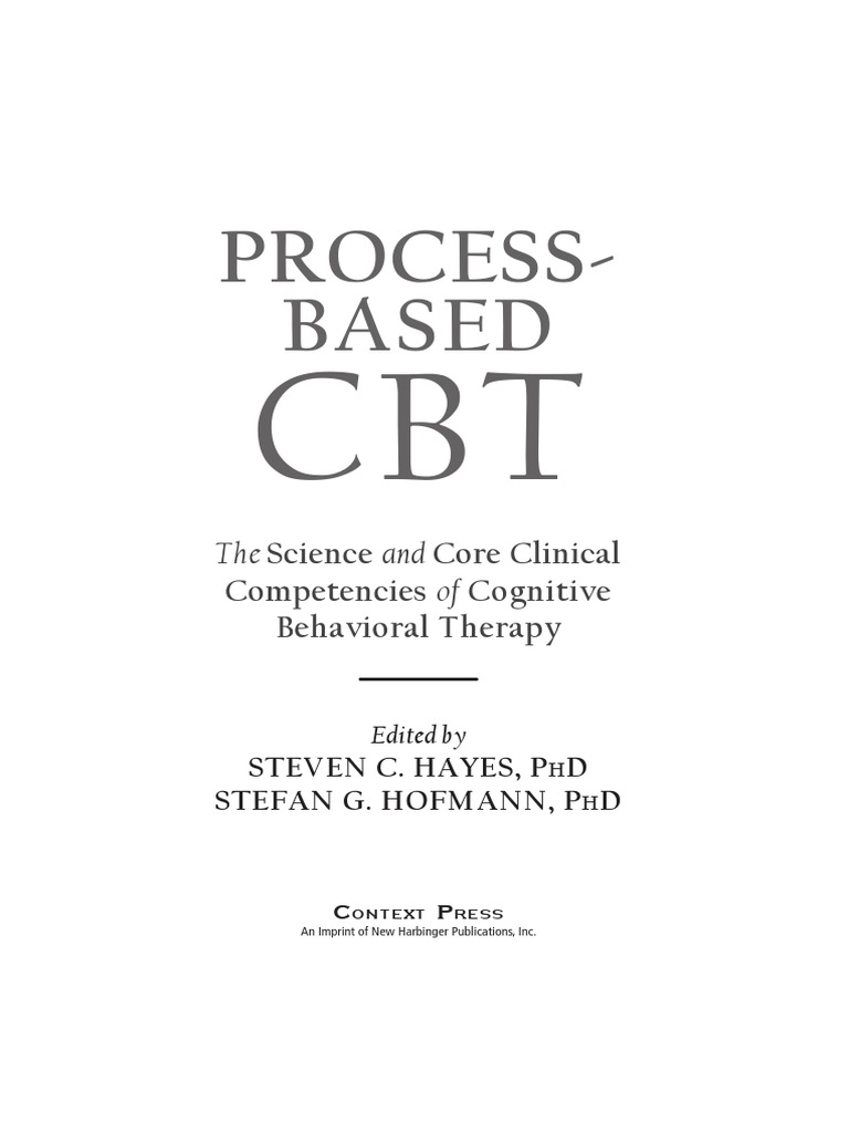 Process-Based CBT Cap.1 | PDF | Cognitive Behavioral Therapy | Mental ...
