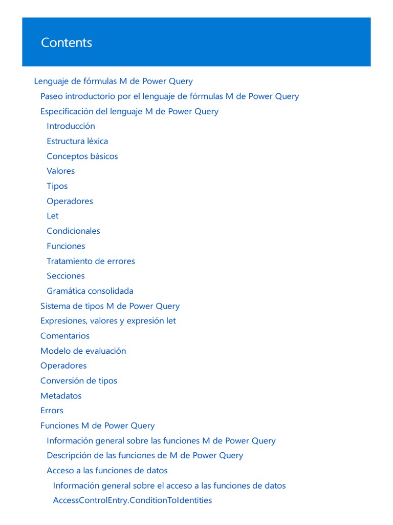 Guía del Lenguaje M en Power Query | PDF | Hoja de cálculo | Función ...