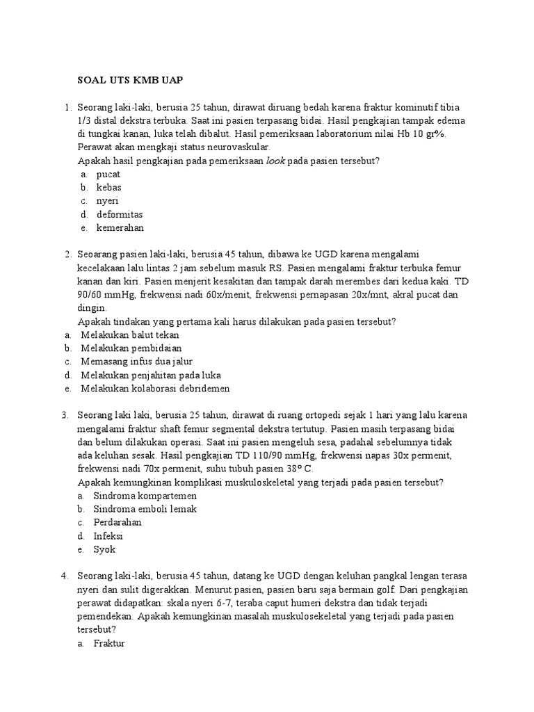 Soal KMB Iii Uas 2020 Semester 5 | PDF