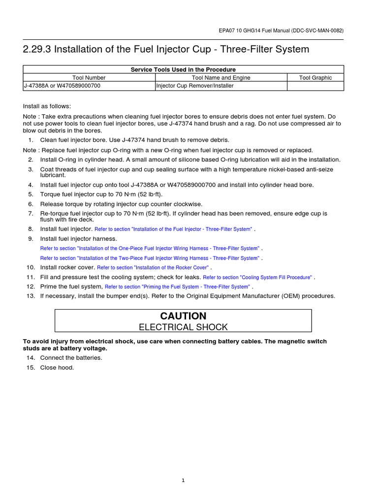 Fuel Injector Cup Installation Guide | PDF | Fuel Injection ...