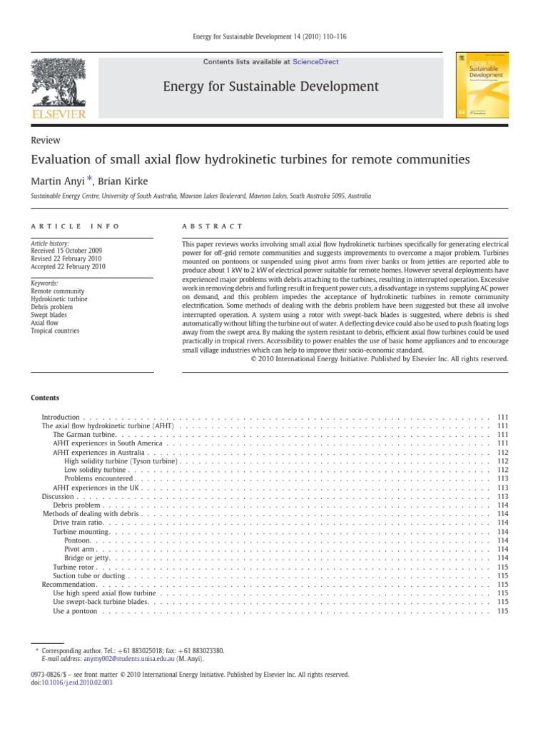 Energy For Sustainable Development: Martin Anyi, Brian Kirke | PDF ...