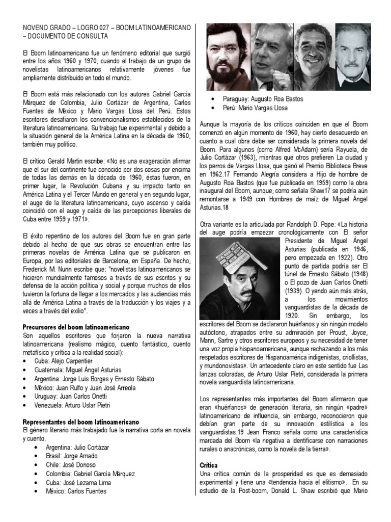 Boom Latinoamericano | PDF | Literatura latinoamericana