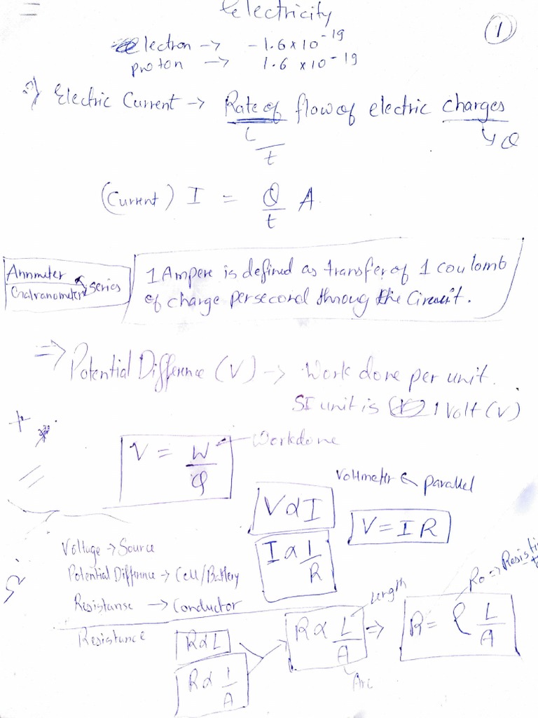 Electricity Class 10th Summary | PDF
