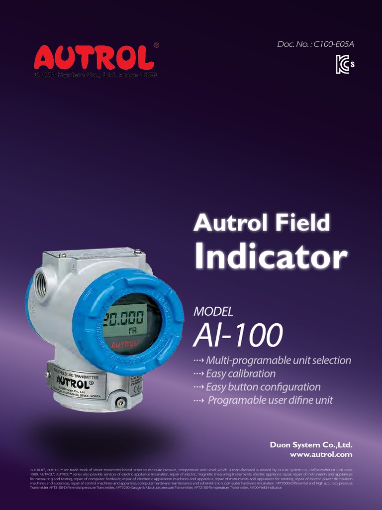 AI100 Catalogue | Download Free PDF | Machines | Pressure Measurement