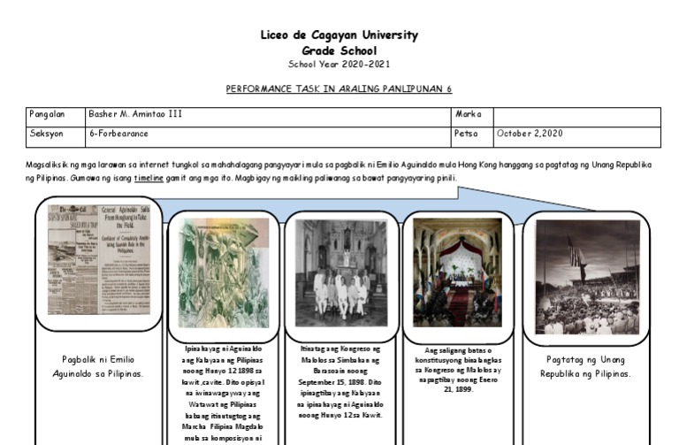 AP 6 - Performance Task Template (Q2) | PDF