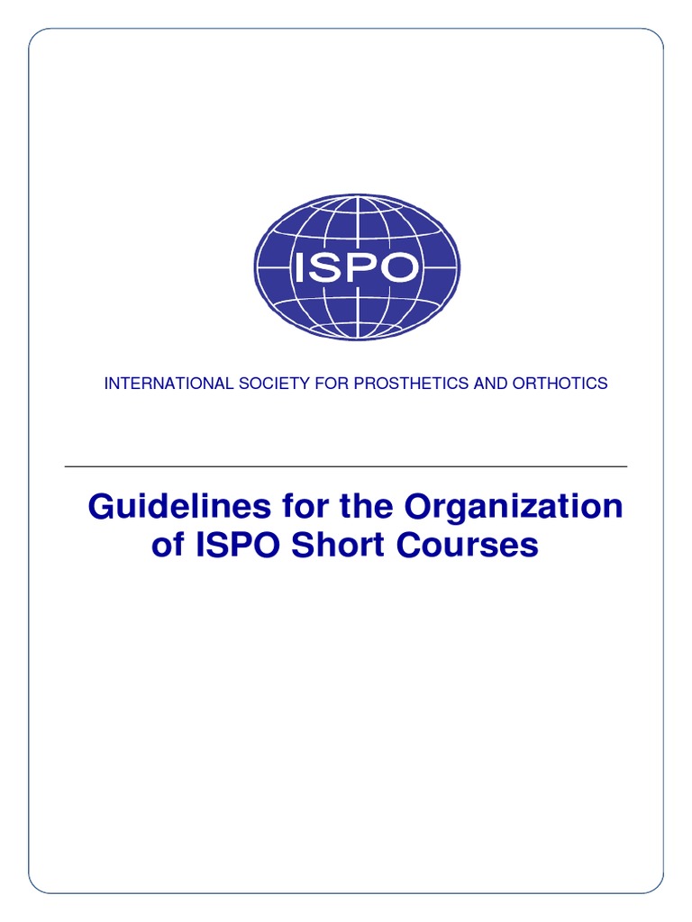 ISPO Short Course Organization Guidelines | PDF | World Health ...