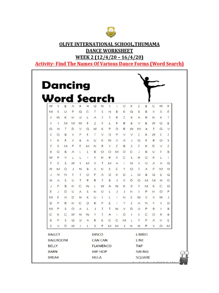Worksheet - Dance | PDF | Art