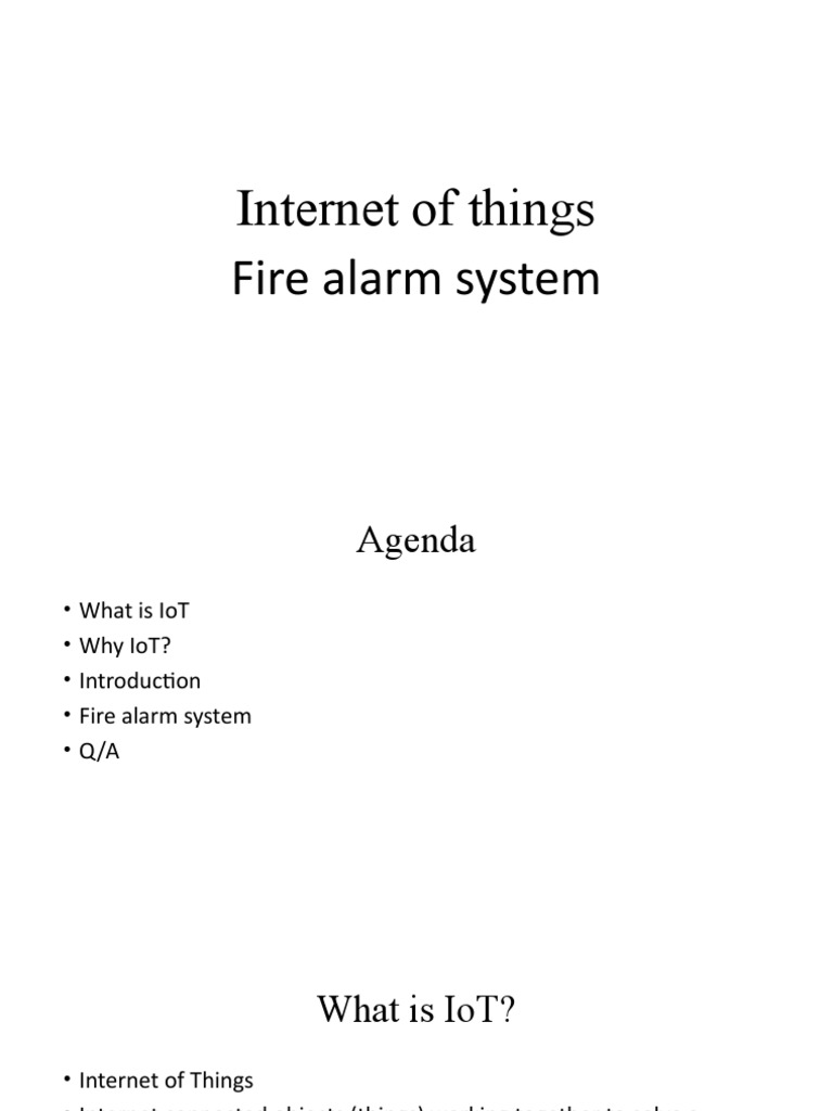 Arduino Fire Alarm System | PDF | Internet Of Things | Computer Networking