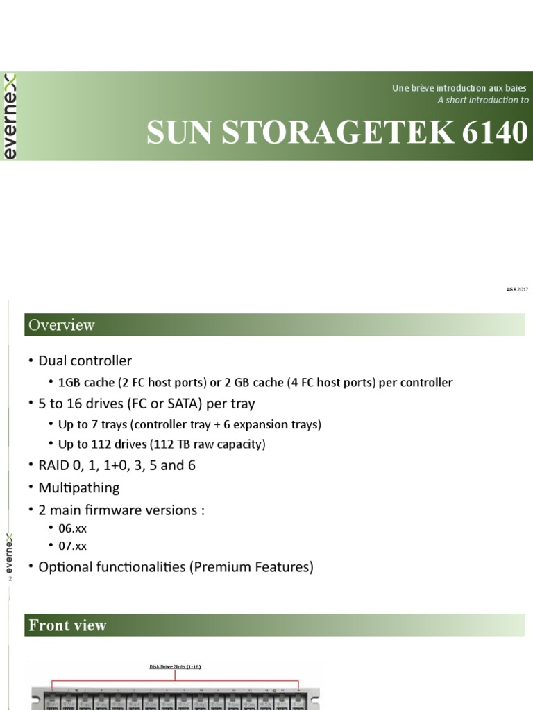 Sun Storagetek 6140: Une Brève Introduction Aux Baies | PDF | Booting ...