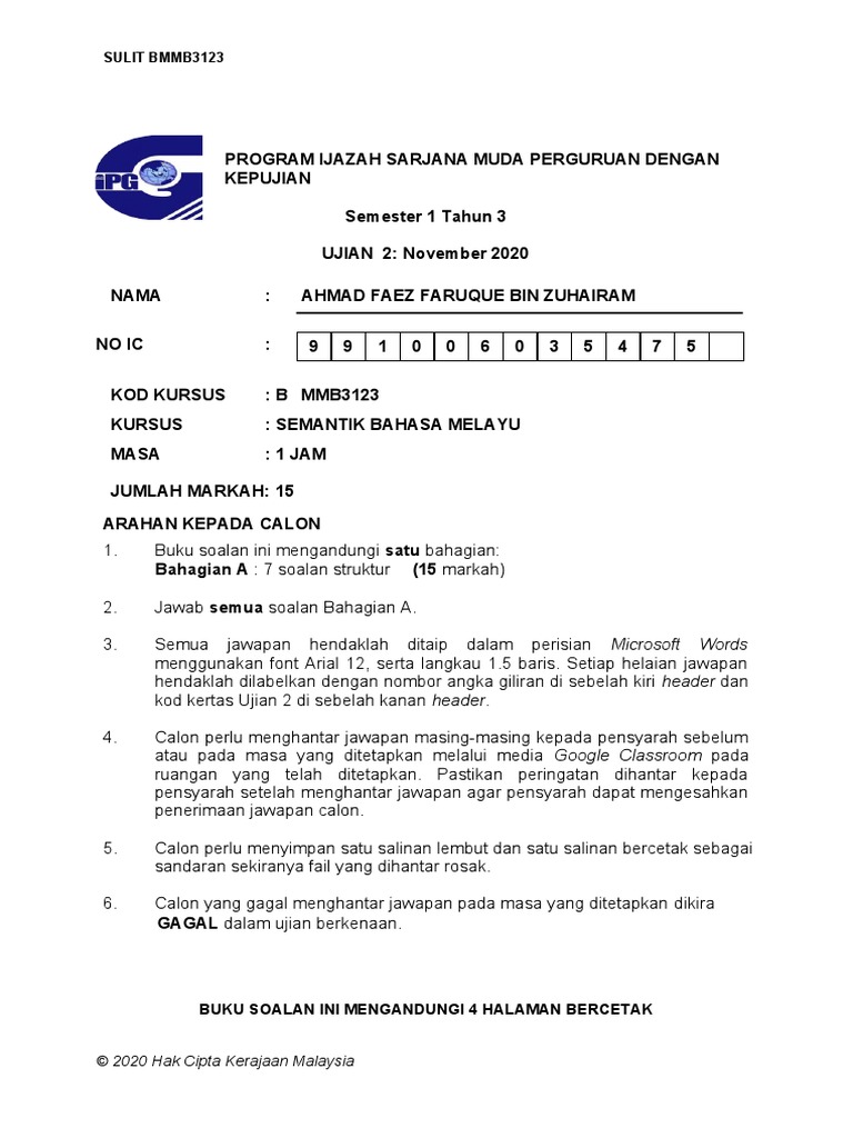 U2 November BMMB3123 | PDF