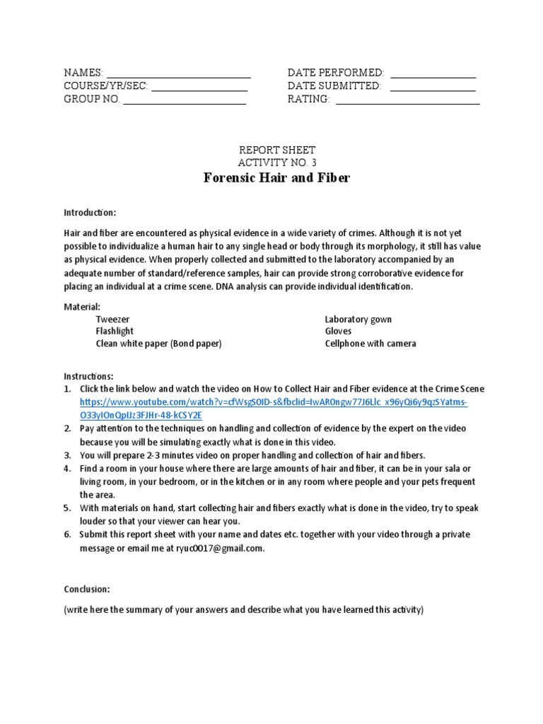 Forensic Hair and Fiber | PDF