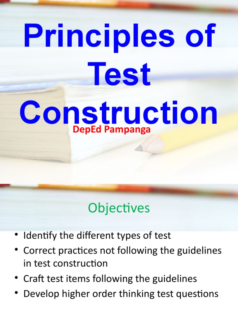 Principles of Test Construction | PDF | Multiple Choice | Question