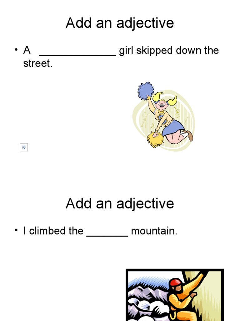 Add An Adjective | PDF