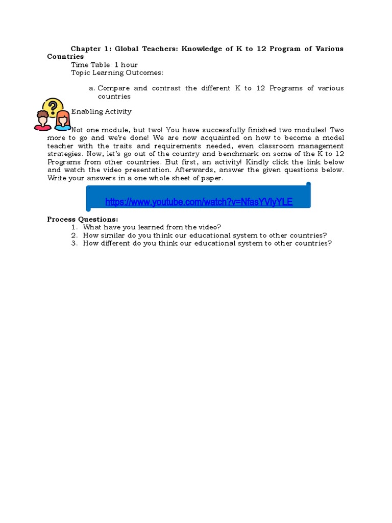 Chapter 1: Global Teachers: Knowledge of K To 12 Program of Various ...