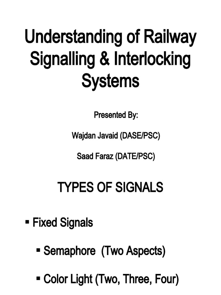 Presentation Signalling | PDF | Systems Engineering | Railway Safety