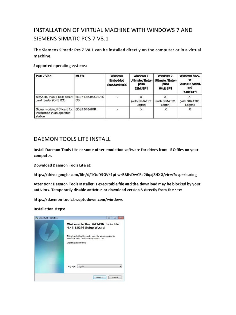 Installing Siemens PCS 7 on Windows 7 VM | PDF | Windows 7 | V Mware