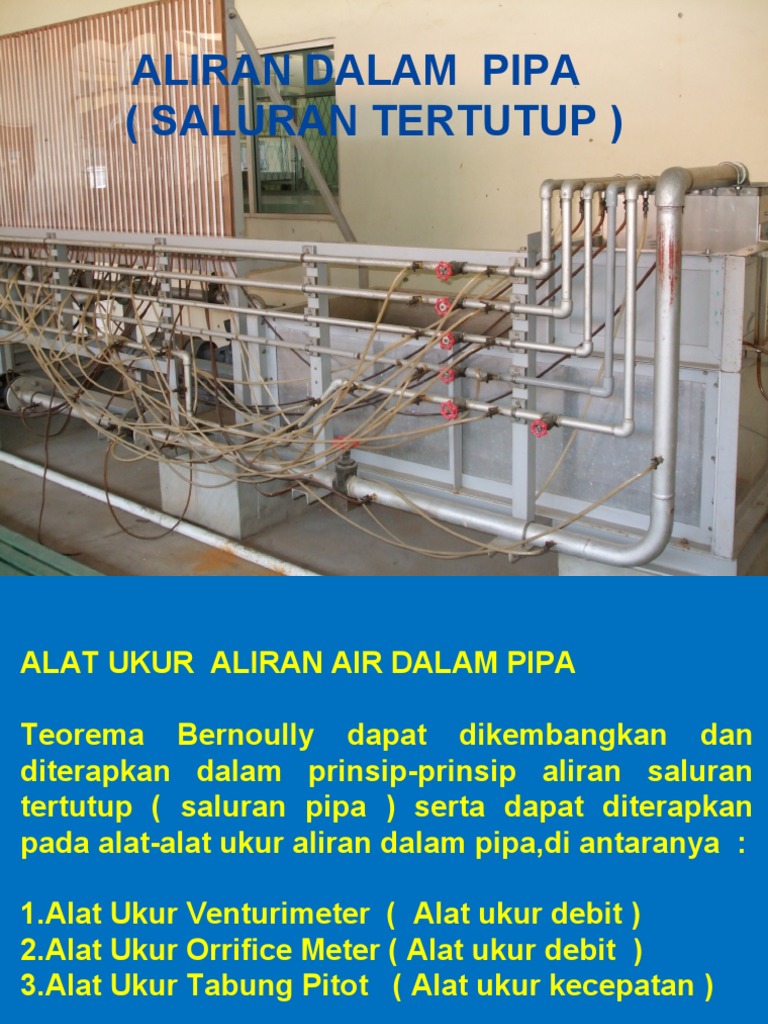 Aliran Dalam Saluran Tertutup (Pipa) | PDF