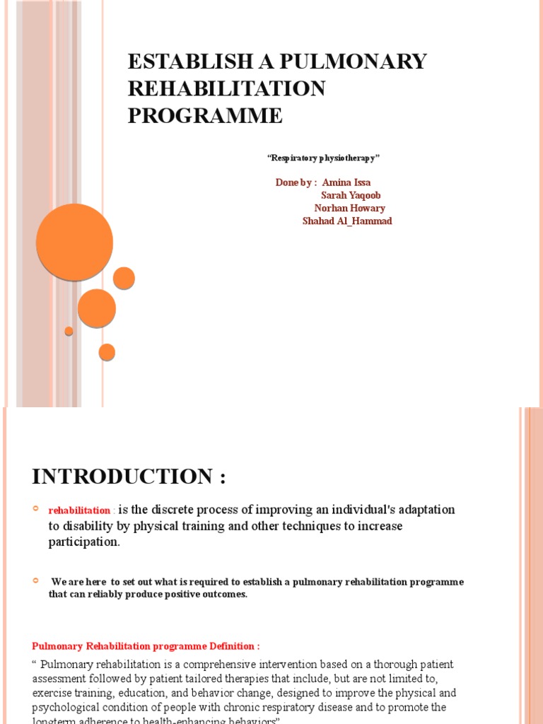 Pulmonary Rehab Program Guide | PDF | Physical Therapy | Weight Loss