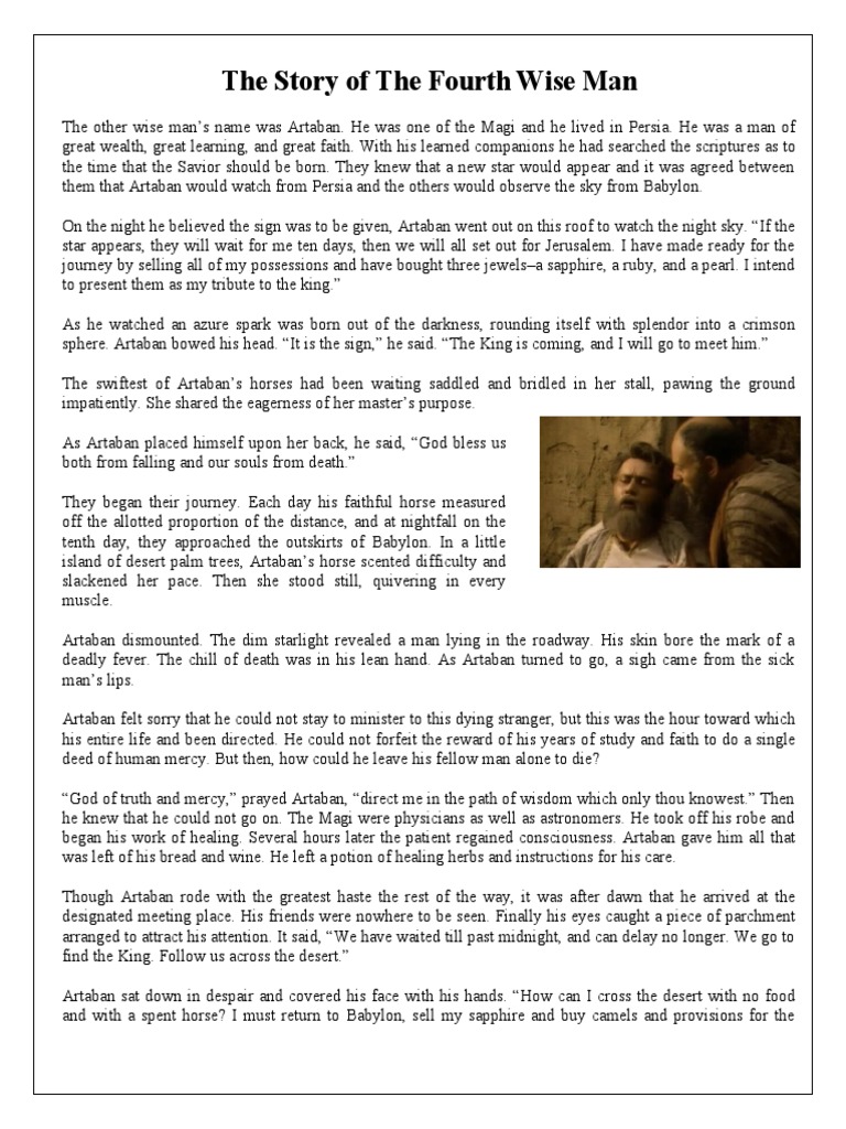 Artaban: The Fourth Wise Man's Journey | PDF | Jesus
