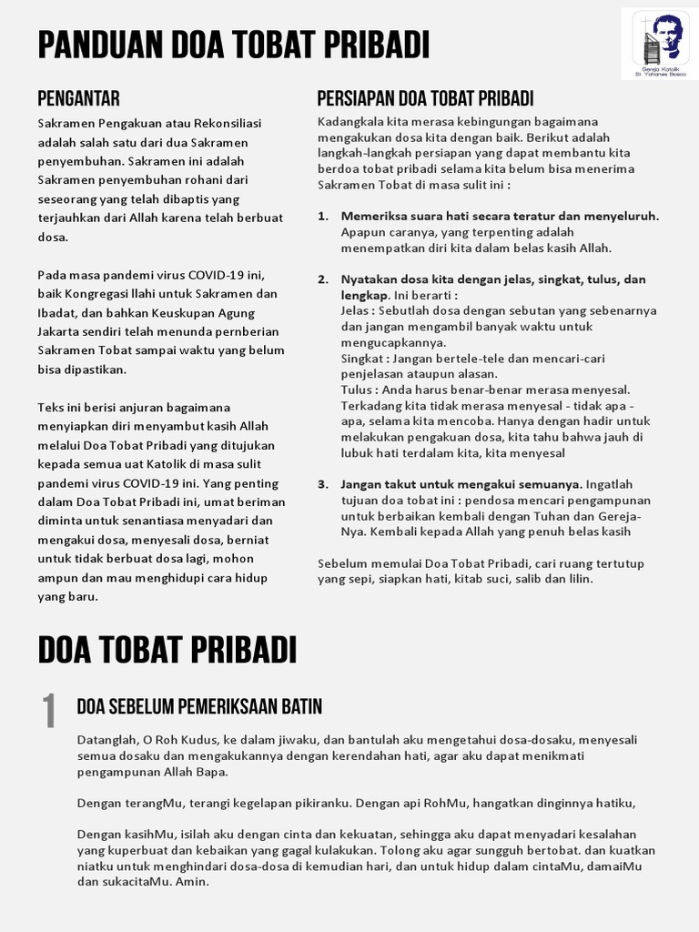 Doa Tobat Pribadi | PDF