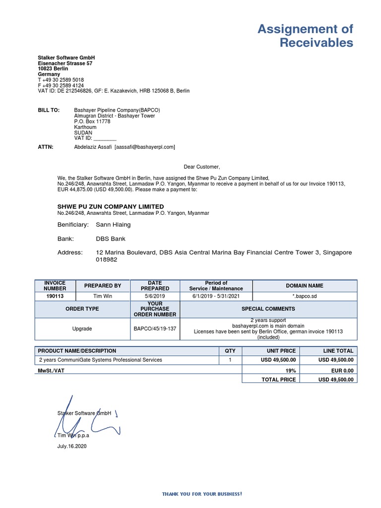 Shwe Pu Zun DELEGATION LETTER - EMEA - BAPCO - .Bapco - SD CGP CM ...