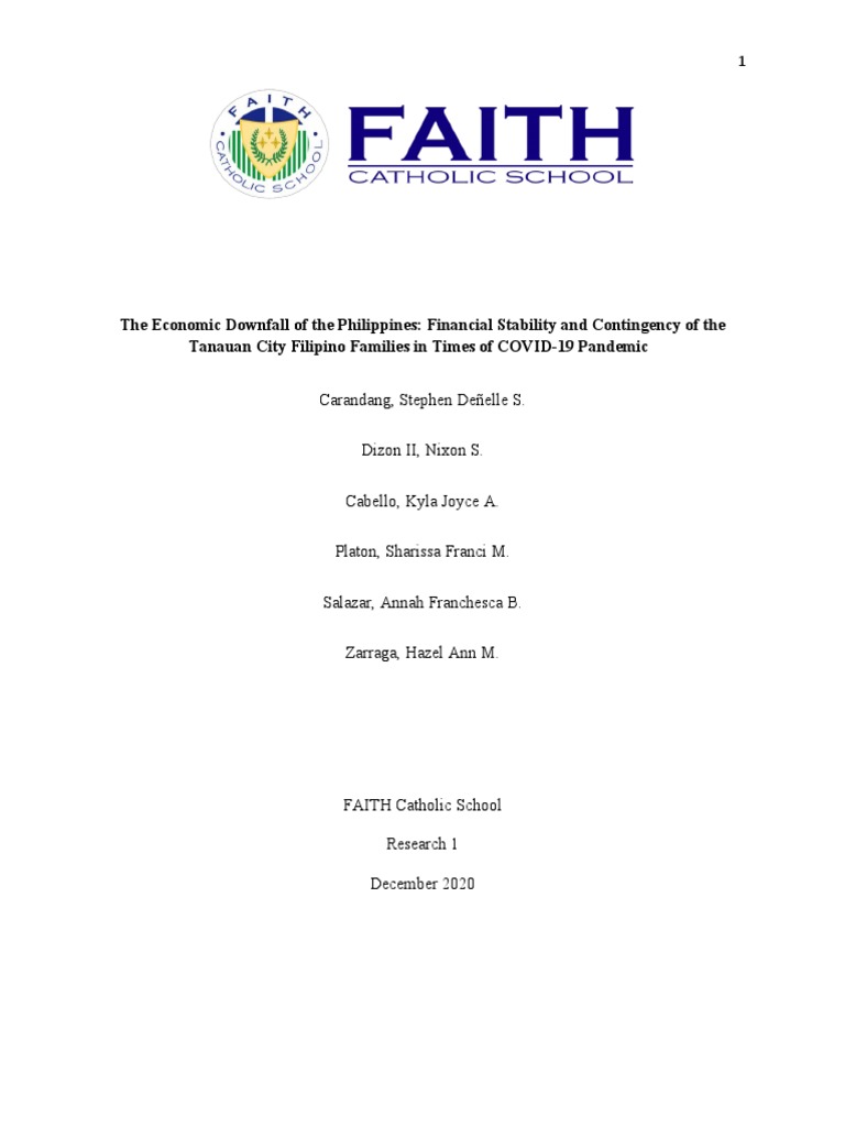 The Economic Downfall of The Philippines Financial Stability and ...