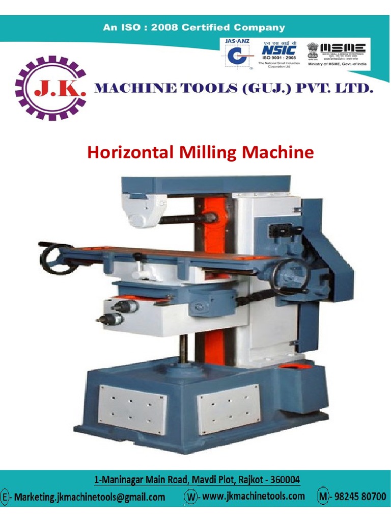 Horizontal Milling Machine Catalog PDF | PDF | Metalworking ...