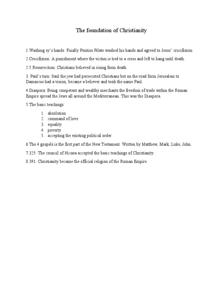 The Foundation of Christianity | PDF