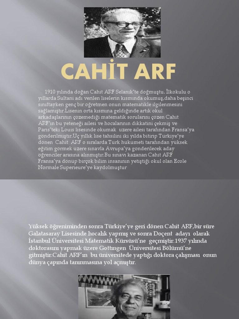 Cahit Arf | PDF