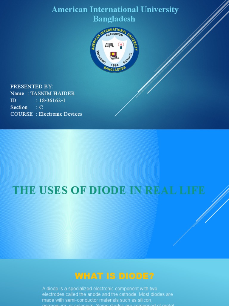 Electronic Devices Presentation | PDF | Diode | Rectifier