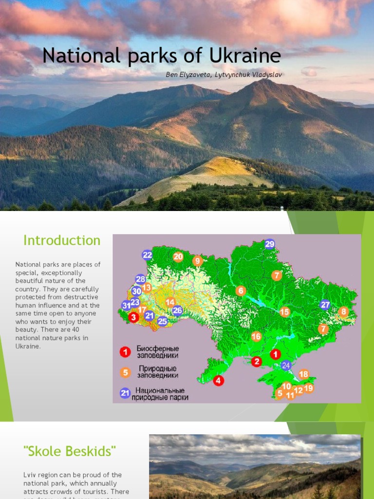 National Parks of Ukraine: Ben Elyzaveta, Lytvynchuk Vladyslav | PDF