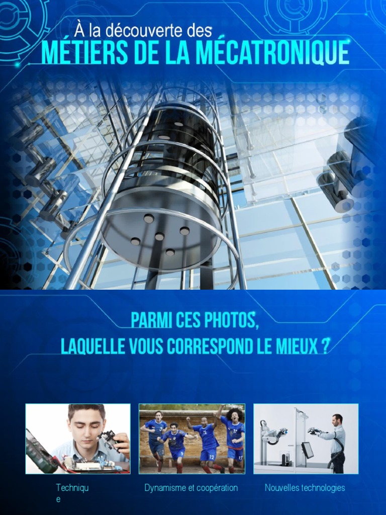 Les Metiers Mecatronique | PDF | Mécatronique | Ingénieur
