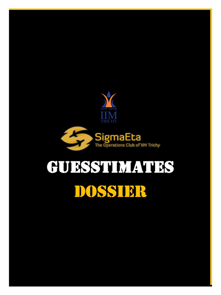 SigmaEta Guesstimate PDF | PDF | Top Down And Bottom Up Design | Cricket