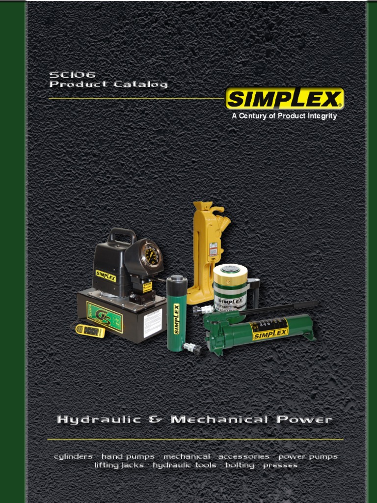 Simplex Sc106 Catalog PDF PDF Pump Piston