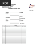 Job Card Template | PDF