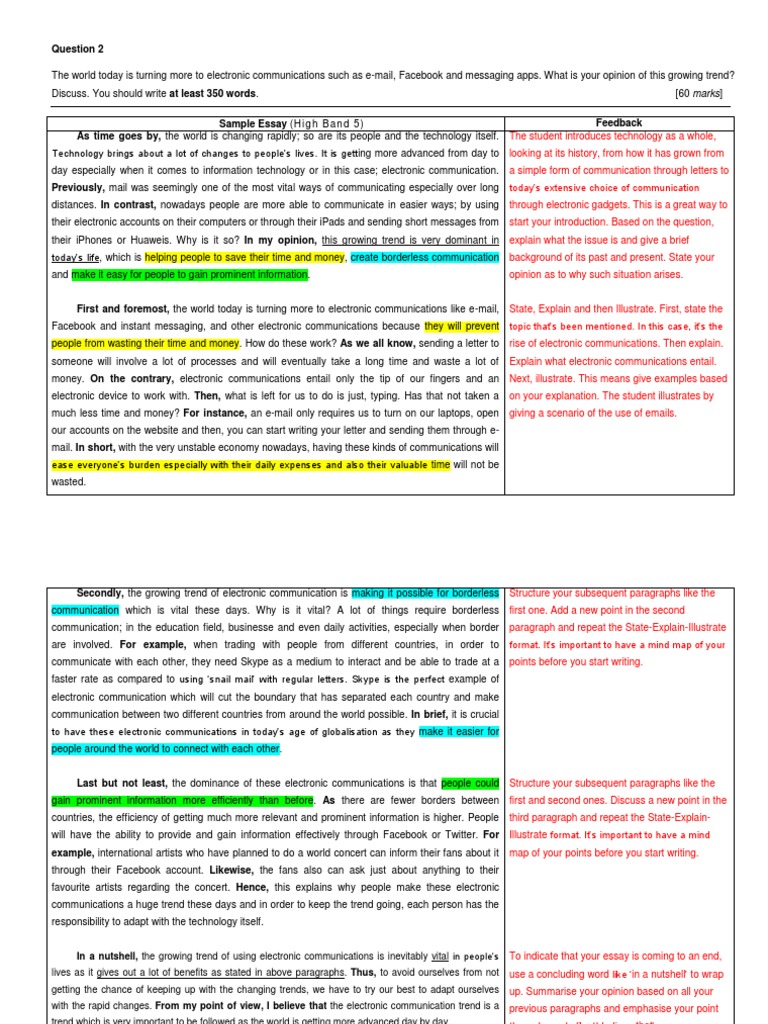 MUET Extended Writing High Band 5 Sample Essay | PDF ...